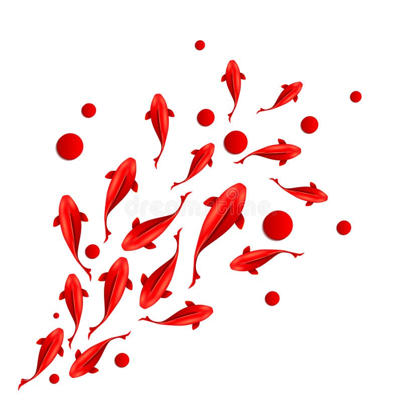 Red Fish stock vector. Illustration of swim, paper, food - 30251794