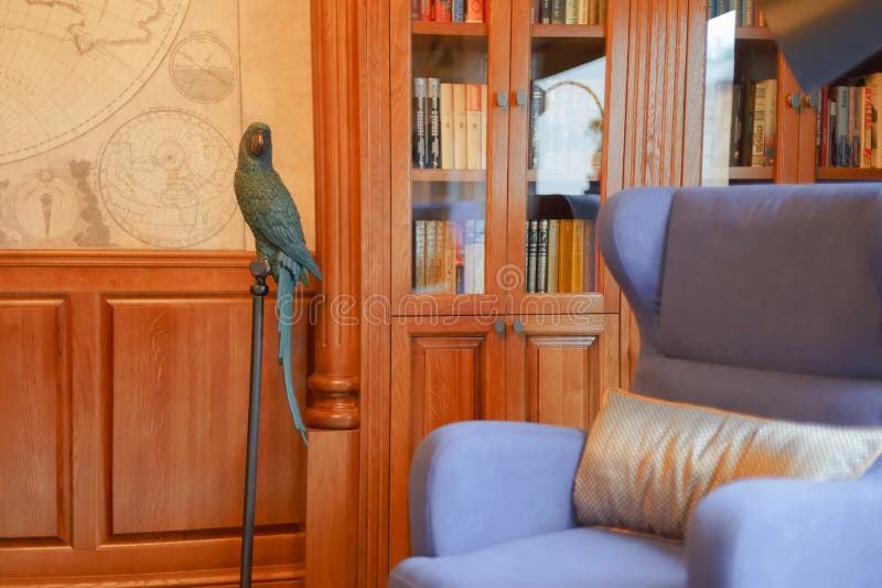 A Decorative Parrot As an Interior Item in an Office Editorial Image ...