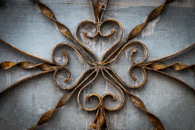 Decorative Parts of Metal Gates, Elements of Hand Forging Stock Image ...