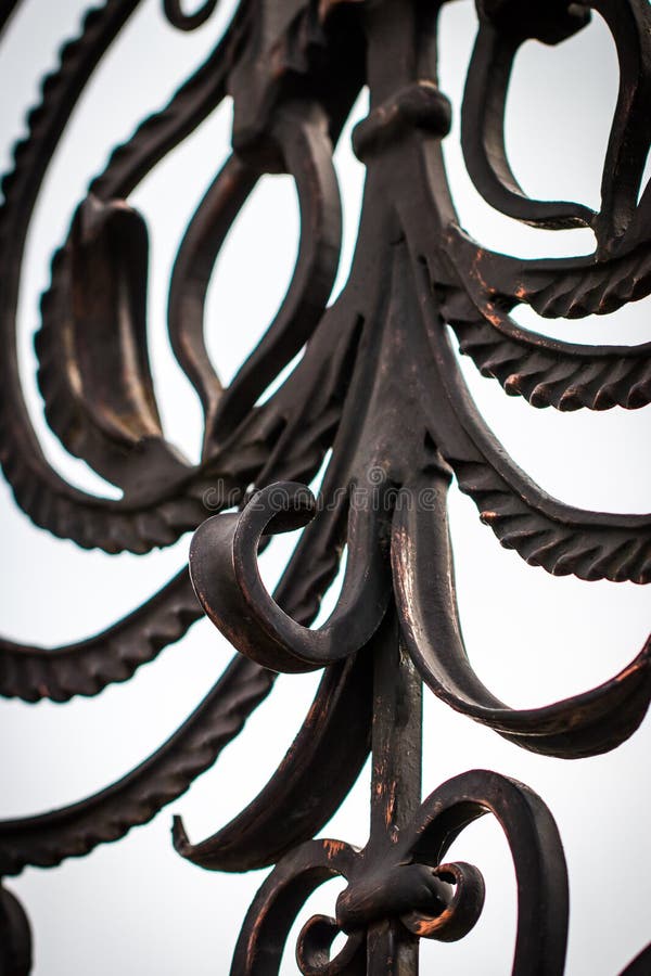 Decorative Parts of Metal Gates, Elements of Hand Forging Stock Image ...