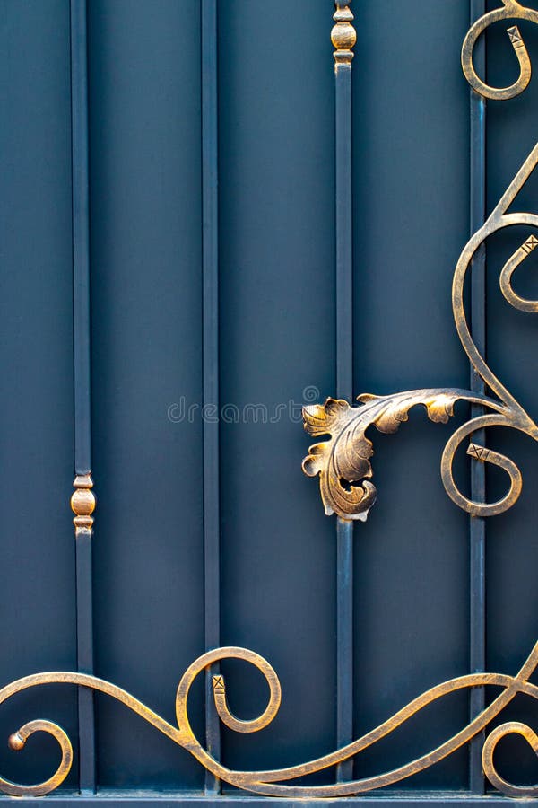 Decorative Parts of Metal Gates, Elements of Hand Forging Stock Image ...