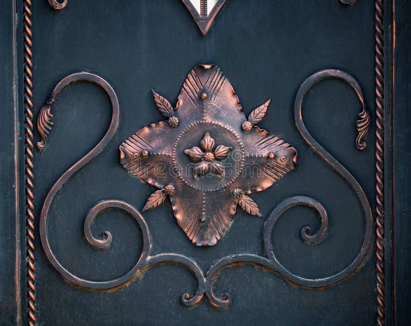 Decorative Parts of Metal Gates, Elements of Hand Forging Stock Image ...
