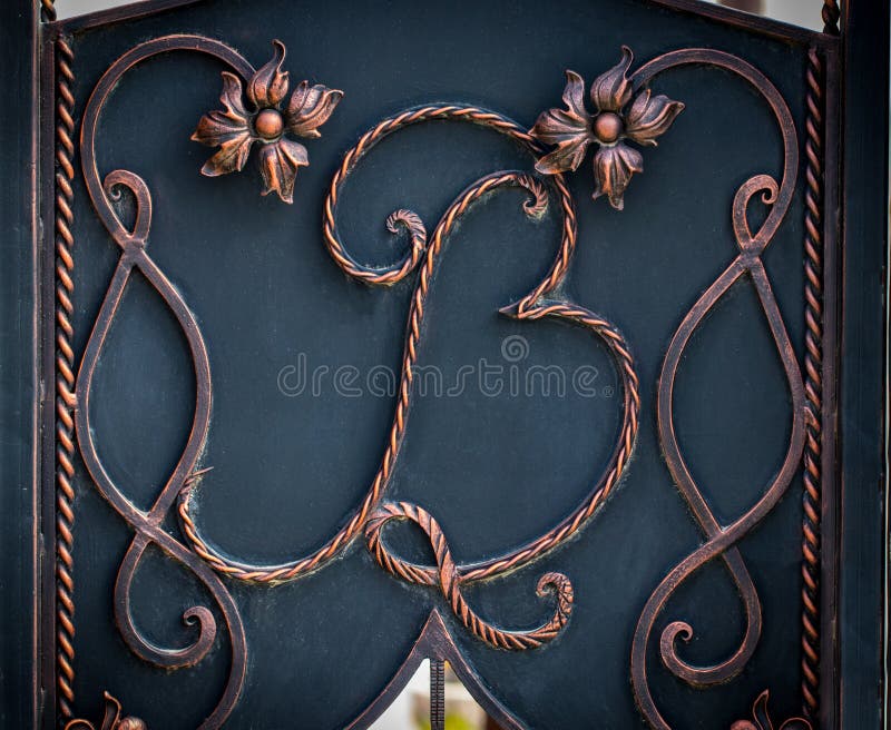 Decorative Parts of Metal Gates, Elements of Hand Forging Stock Image ...