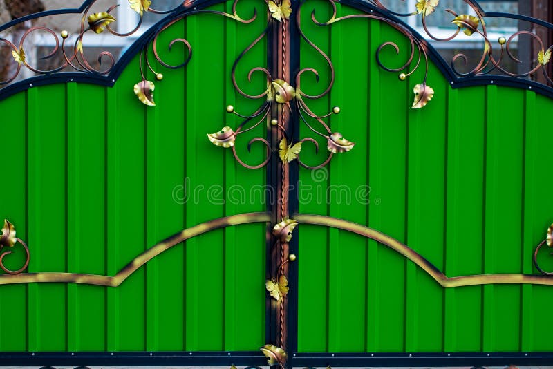 Decorative Parts of Metal Gates, Elements of Hand Forging Stock Image ...