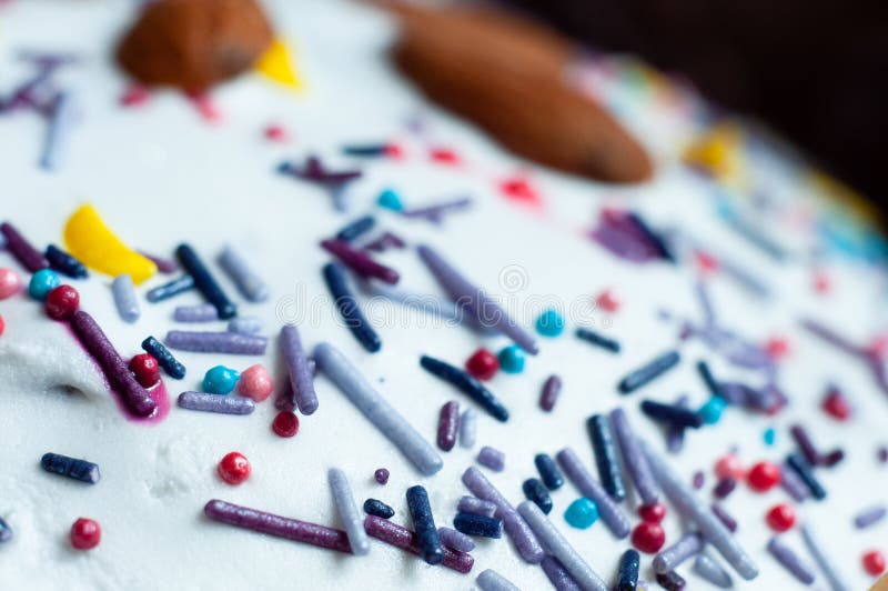 A Decorative Pastry Topping Made of Multi-colored Sticks and Balls ...