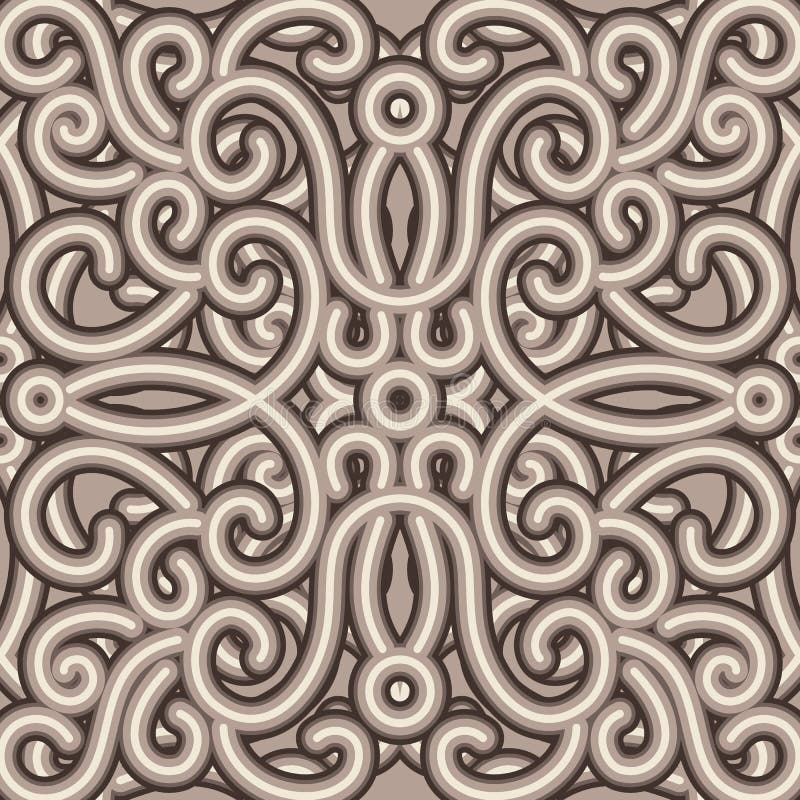 Hand Drawn Decorative Seamless Pattern with Paisley Stock Vector ...