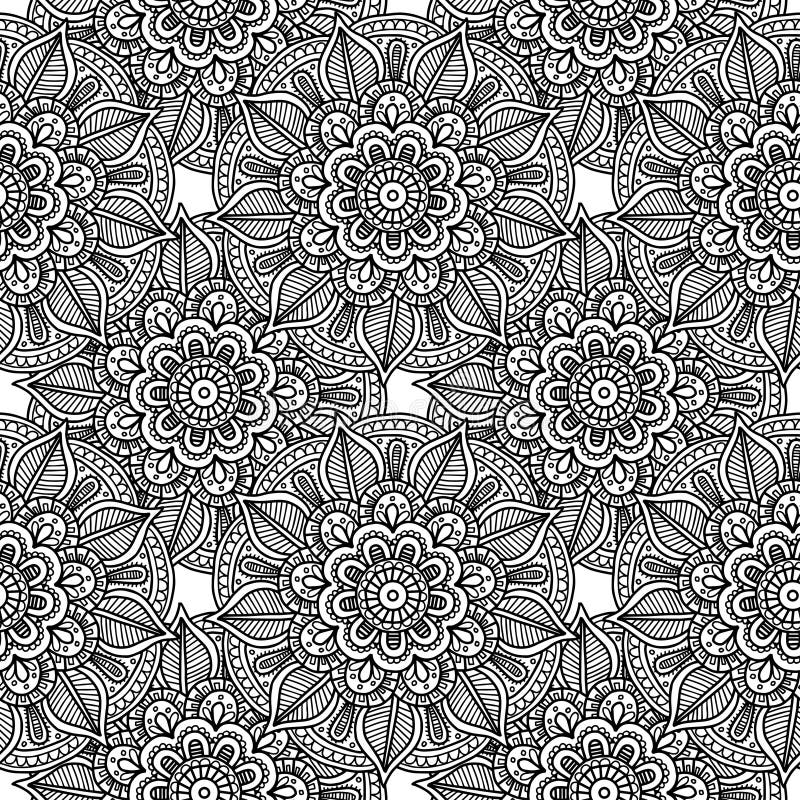 Decorative Pattern for Adult Coloring Book, Wallpapers Hand Drawn ...
