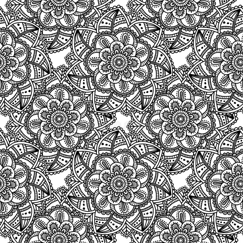 Decorative Pattern for Adult Coloring Book, Wallpapers Hand Drawn ...