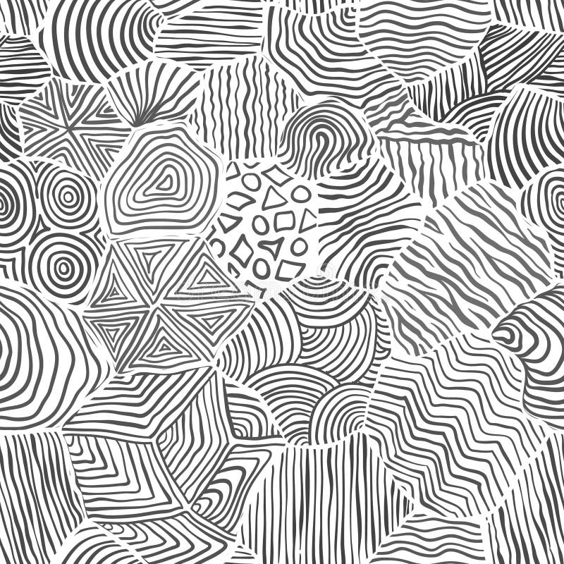 Decorative Pattern Drawing Seamless Background. Stock Vector ...