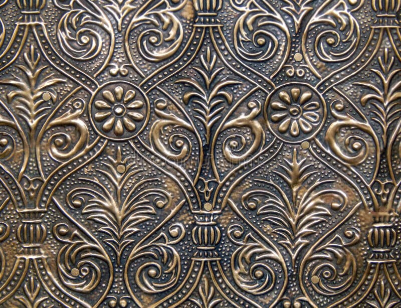 The Decorative Pattern on the Old Shabby Gold Stock Image - Image of ...