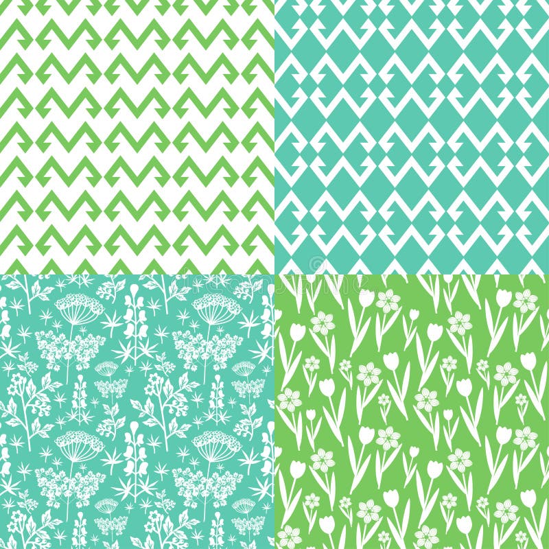 Decorative patterns set stock vector. Illustration of floral - 73777172