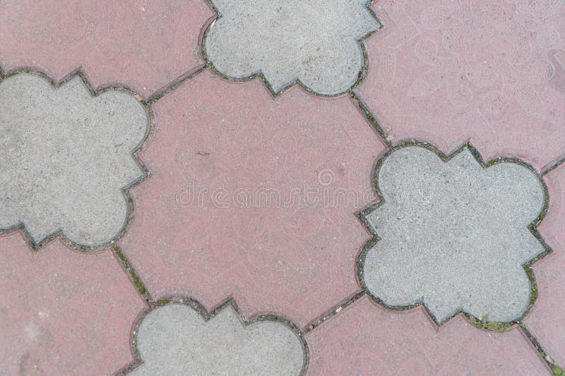 Decorative Paved Walkway with Intricate Design Elements Stock Image ...