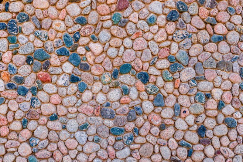 Decorative Pebble Wall Texture Stock Image - Image of durable, solid ...