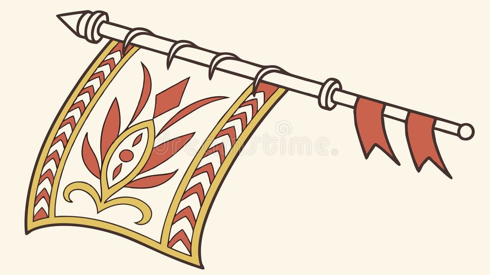Decorative Pennant or Banner Illustration, Heraldry Element, Vector ...
