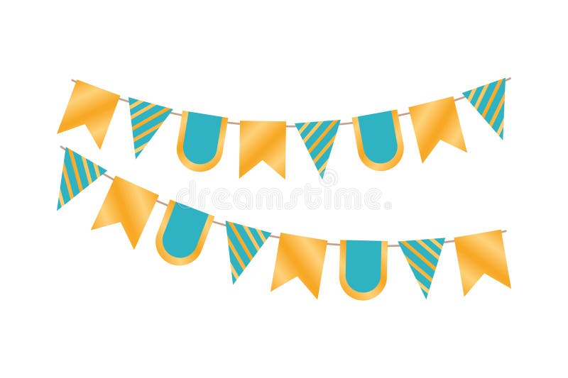 Decorative pennants icon stock vector. Illustration of holiday - 273167202