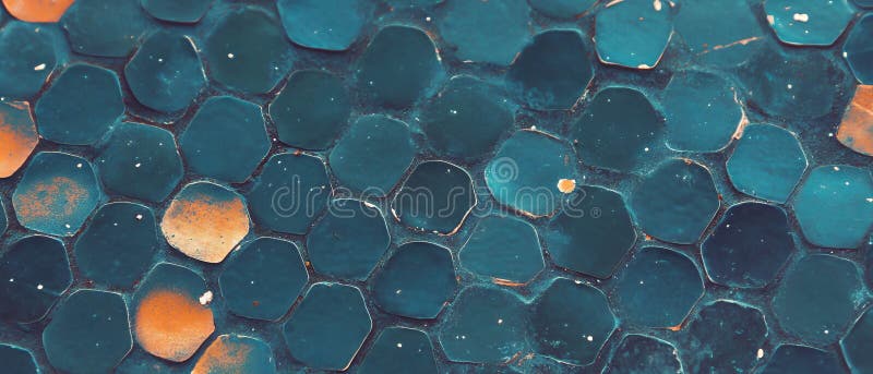 Decorative Penny Tile Pattern with Vintage Texture and Unique Small ...