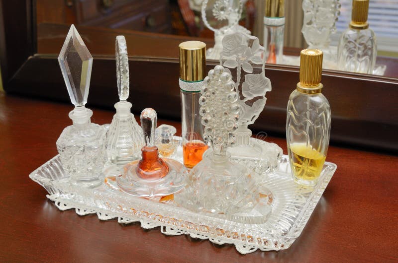 Decorative Perfume Bottles stock image. Image of ornate - 18603885