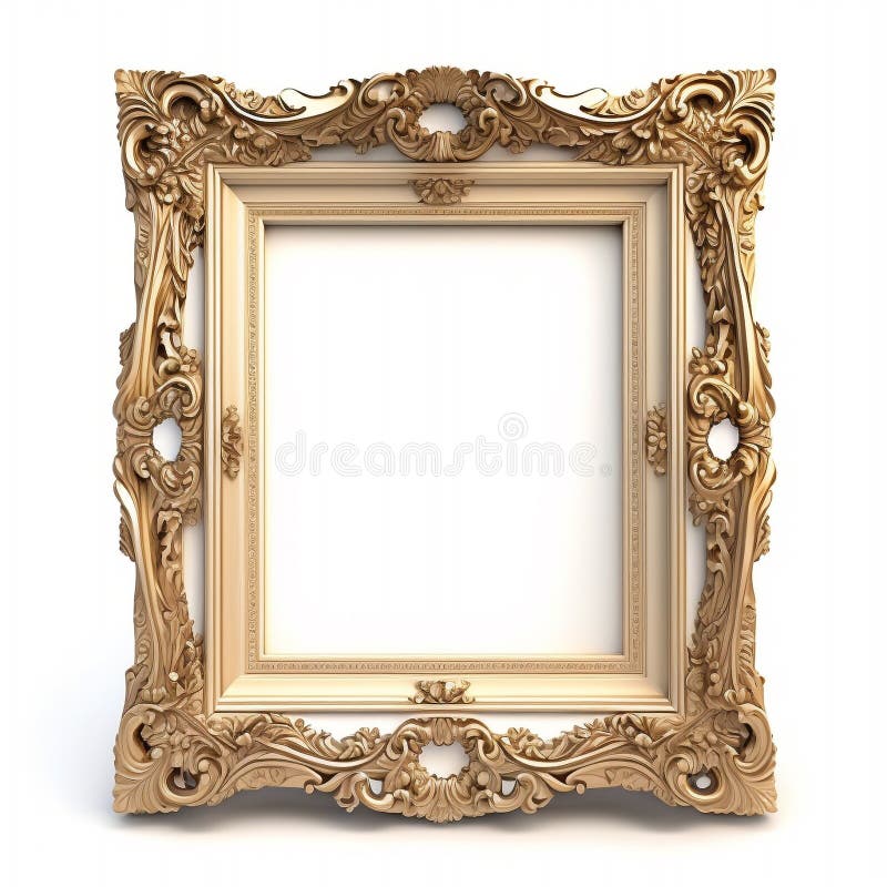 Decorative Picture Frame with a Cut Out of a Craft Stock Illustration ...
