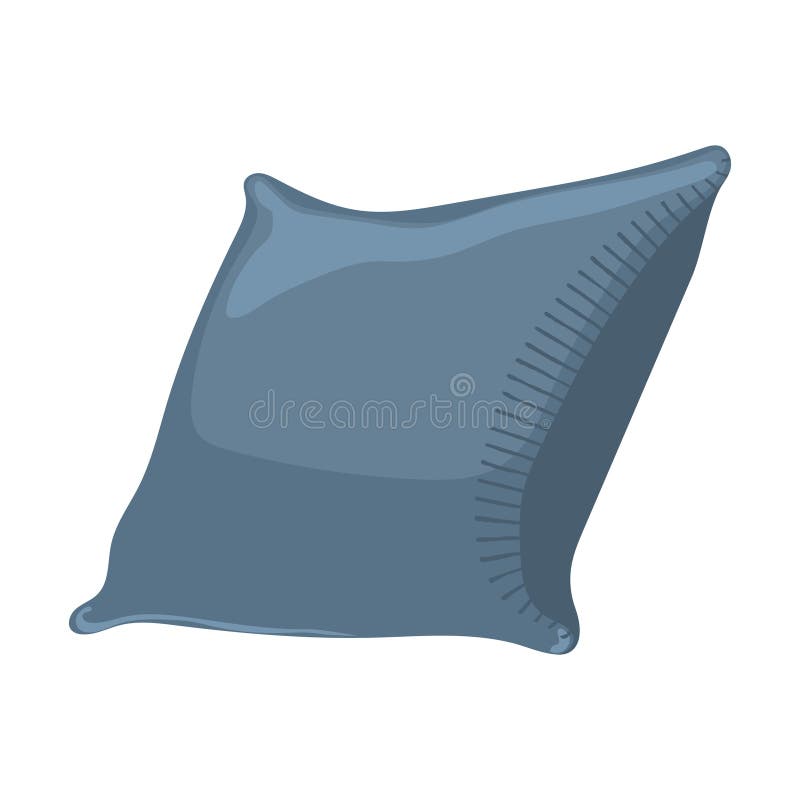Decorative Pillow with Soft Texture on White Background, Vector Stock ...