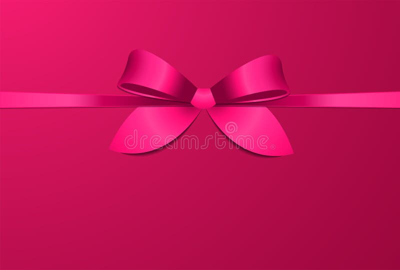 Decorative Pink Bow Template for Posters and Banners with Copy Space ...