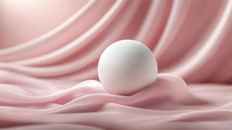 Decorative Pink Display with Circular Elements and Spheres for Product ...