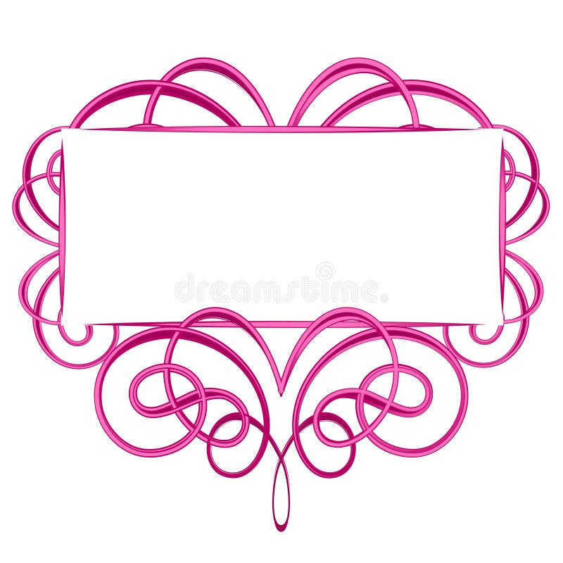 Decorative Pink Flourish Logo Stock Illustration - Illustration of ...