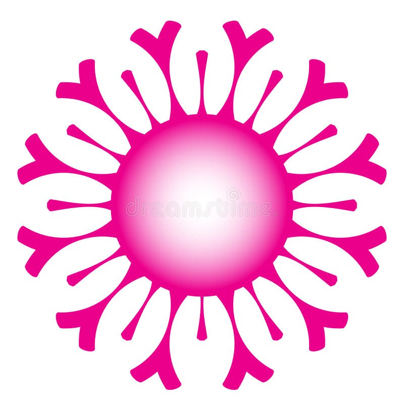 Decorative Pink Frame, Sun Rays with Hearts Element. Vintage Border ...