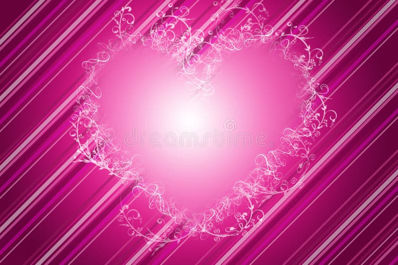 Beautiful Silhouette of Heart with Swirls. Stock Vector - Illustration ...