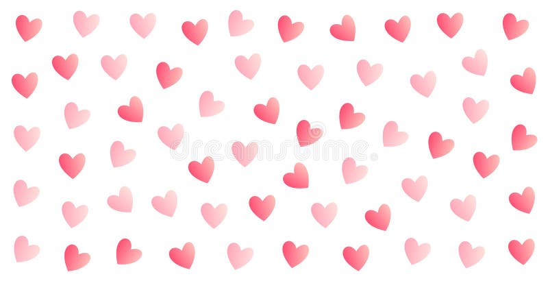 Decorative Pink Love Heart Pattern Wallpaper for Romantic Couple Stock ...