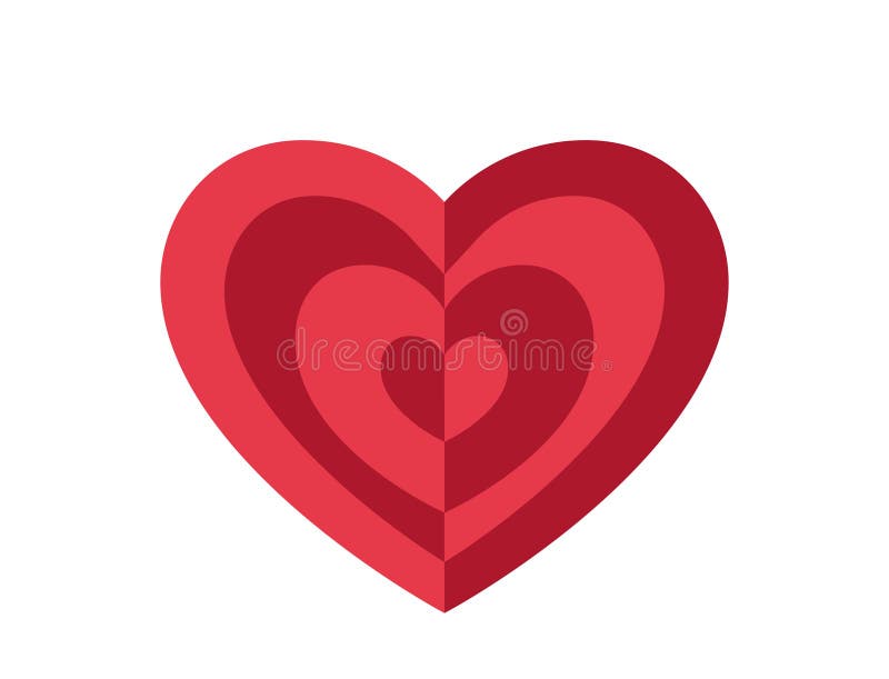 Decorative Pink Red Heart. Love, Romantic and Valentines Design Element ...