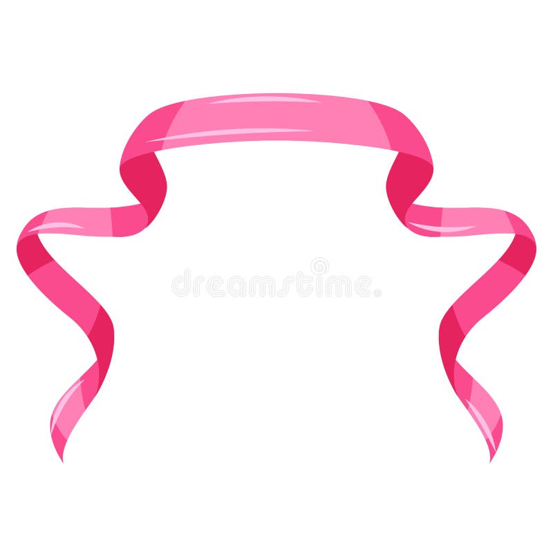 Decorative pink ribbon. stock vector. Illustration of festive - 200907306