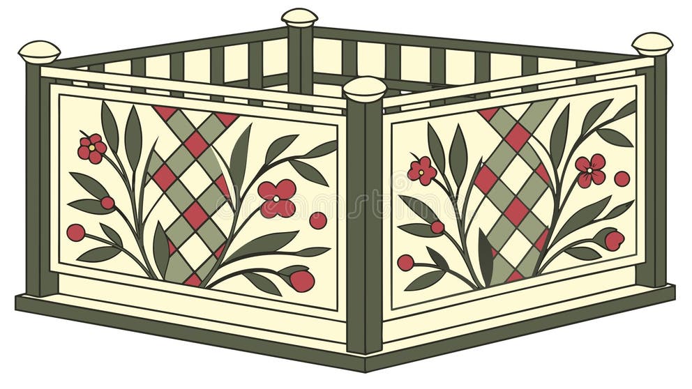 Decorative Planter Box Stock Illustrations – 685 Decorative Planter Box ...