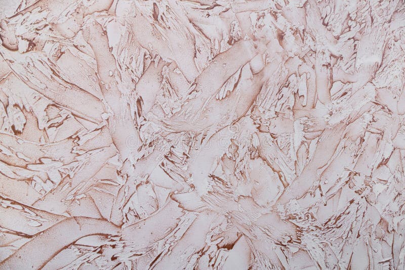 Decorative Plaster of Brown Color with Textured Smear, Wall Surface ...