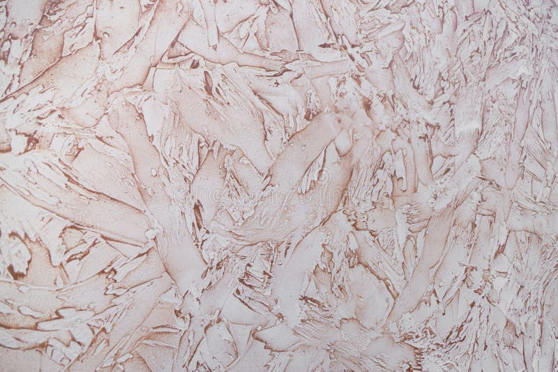 Decorative Plaster of Brown Color with Textured Smear, Wall Surface ...