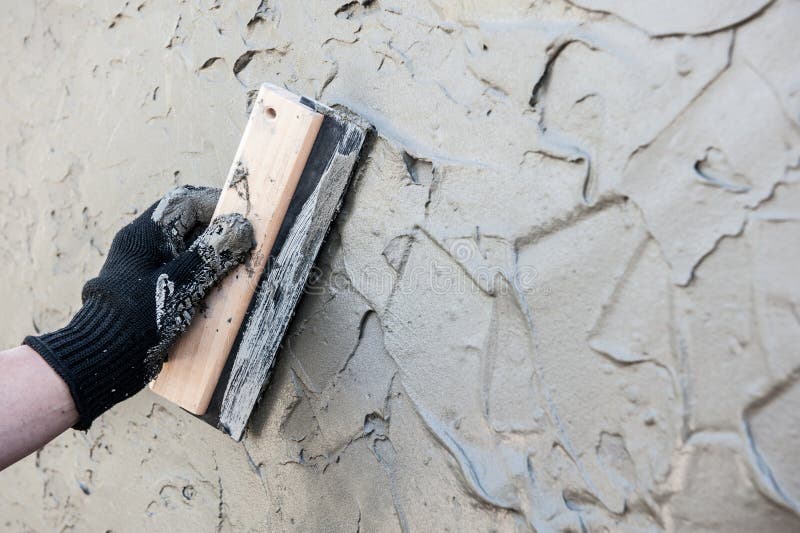 Decorative Plaster Coating, Master Makes the Texture of Venetian ...