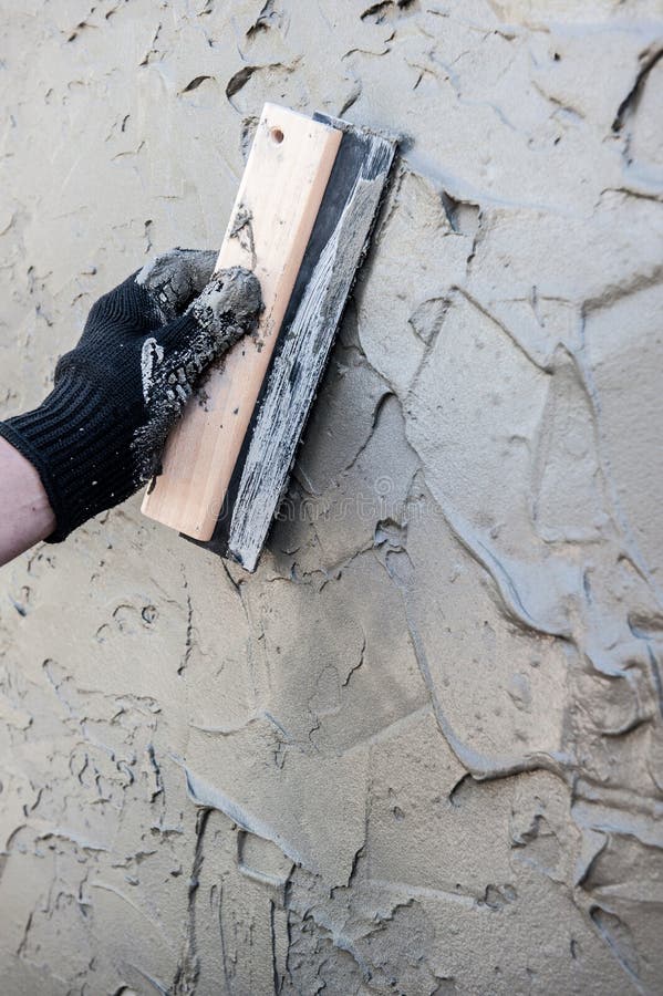 Decorative Plaster Coating, Master Makes the Texture of Venetian ...