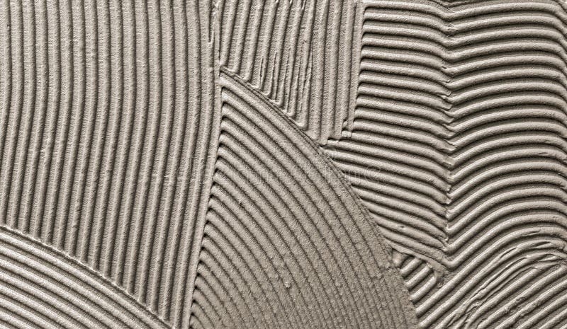Decorative Plaster is Creating a Wavy Pattern Stock Photo - Image of ...