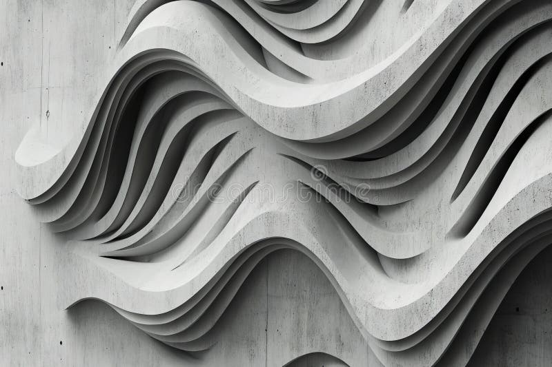 A Decorative Plaster Design with an Embossed Black Structure Stock ...