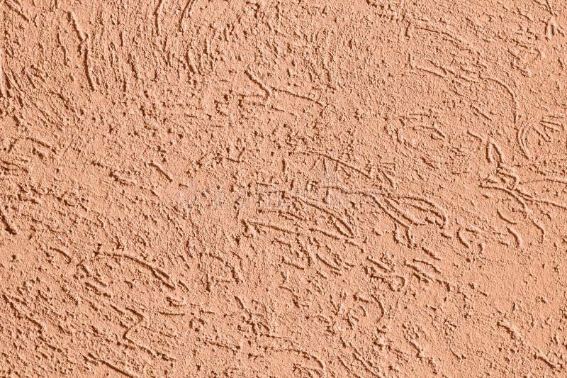 Decorative Plaster. Peach Fuzz Color Stock Image - Image of flooring ...