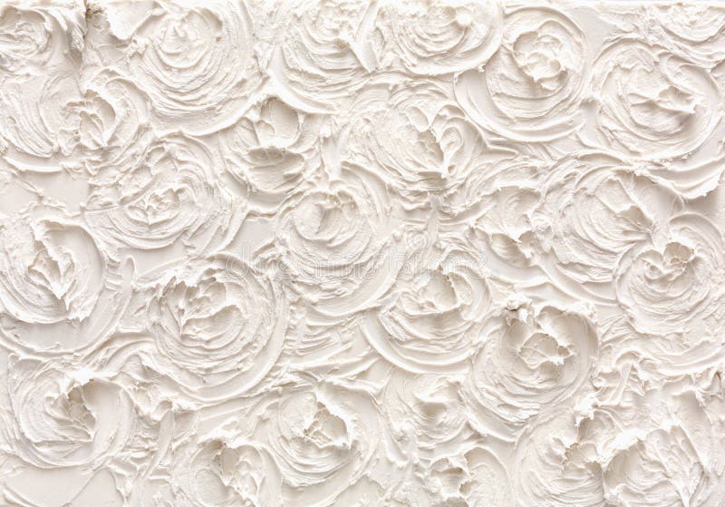 Decorative Plaster Texture, Flower Pattern Stock Photo - Image of ...