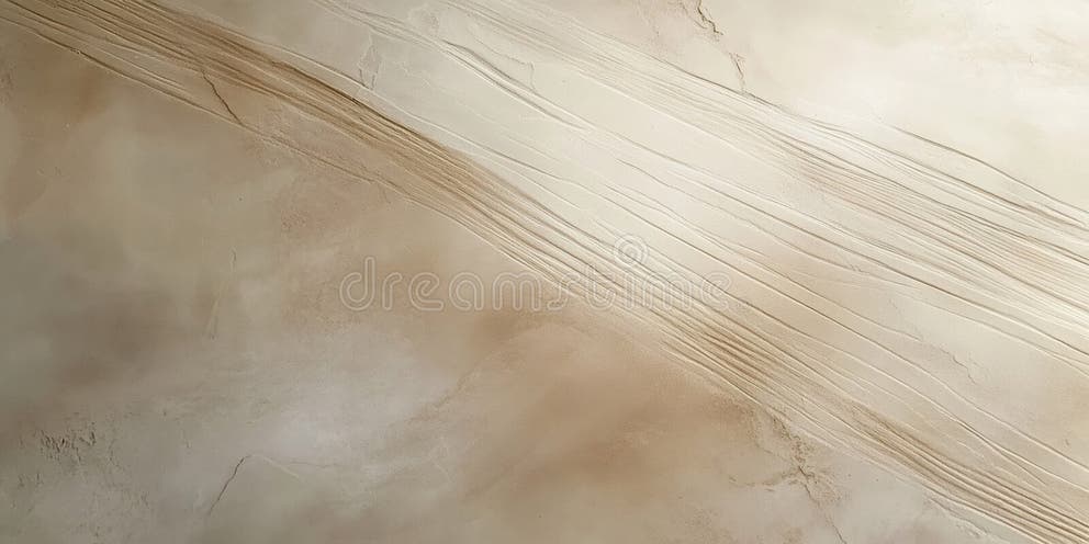 Decorative Plastering Creating Parallel Lines on Beige Wall Stock Image ...