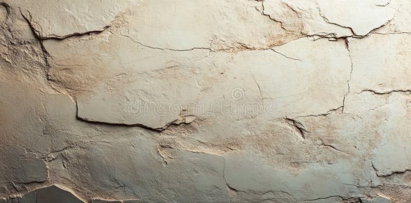 Decorative Plastering Forms Parallel Lines on a Beige Wall Stock Image ...