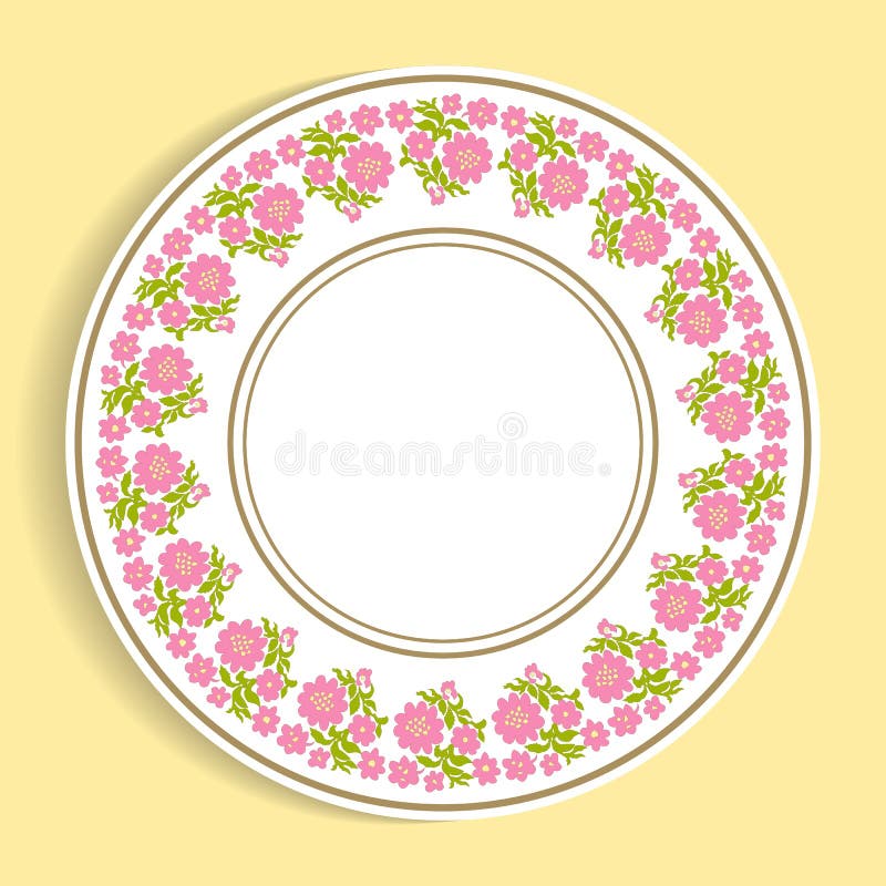 Decorative Plate with a Circular Pattern. Vector Illustration Stock ...