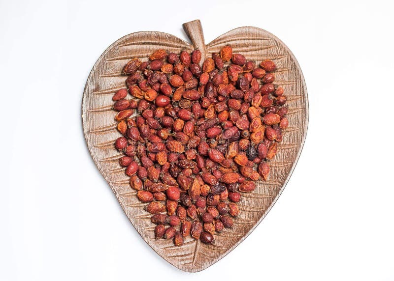 Decorative Plate with Dried Rosehip Stock Photo - Image of decorative ...