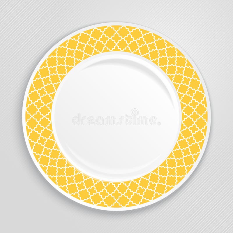 Decorative Plate, Top View. Stock Vector - Illustration of dinnerware ...
