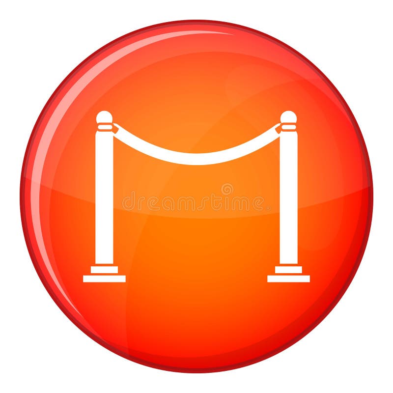 Decorative Poles with Tape Icon Digital Blue Stock Vector ...