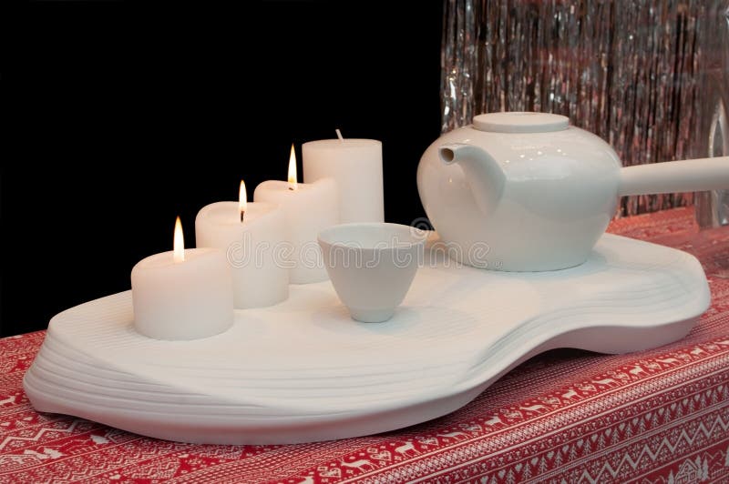 Tea set stock photo. Image of tray, dishes, tableware - 168019674