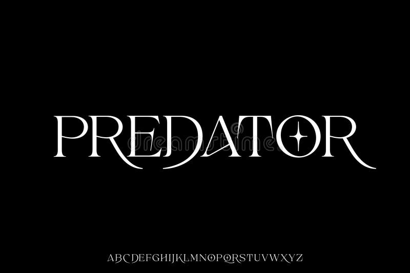 Decorative Predator Serif Alphabet Display Font Vector Stock Vector ...