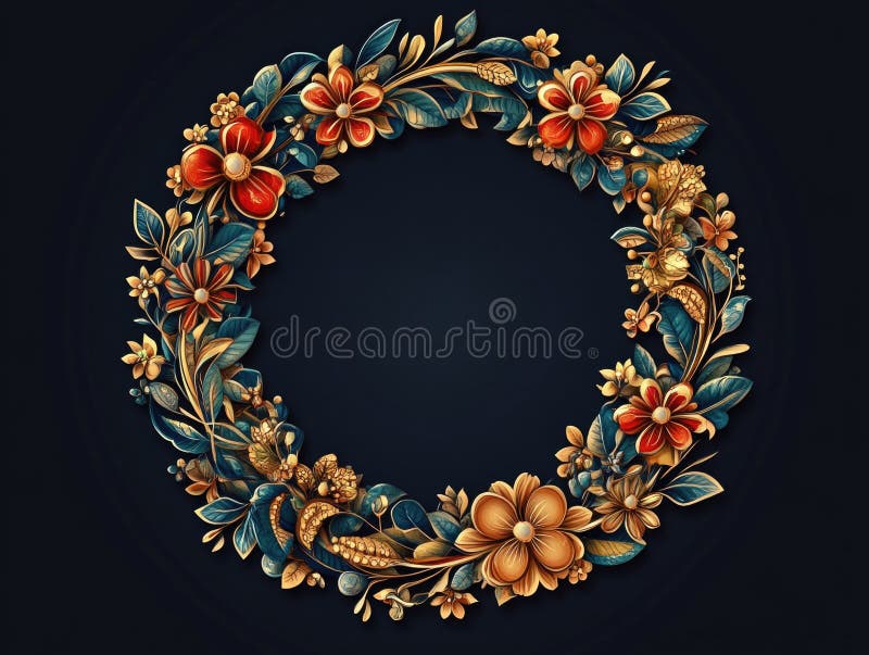 QR Code Decorated with Floral Design Stock Illustration - Illustration ...