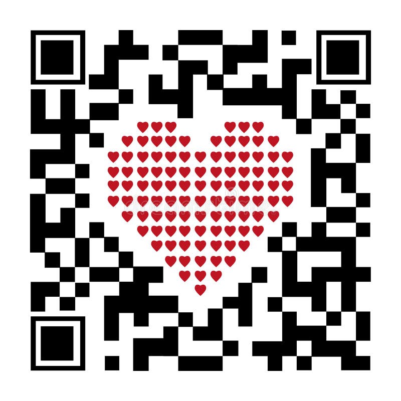 Qr Code Heart Stock Illustrations – 291 Qr Code Heart Stock ...